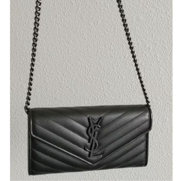 Yves Saint Laurent | Bags | Saint Laurent Monogram Ysl Woc Black Bag ...